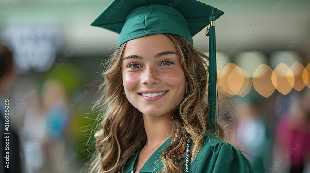 student receiving a diploma or graduating from high school, marking the ...