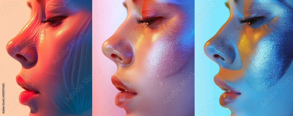 The skin is moisturized, not greasy side view Advanced moisturizing ...