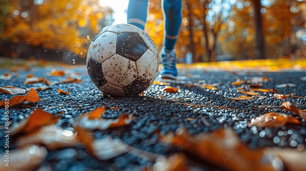 student participating in a physical activity, such as playing a sport ...