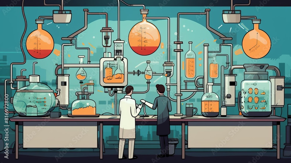 Design a visual representation of a lab setup for microbial ...