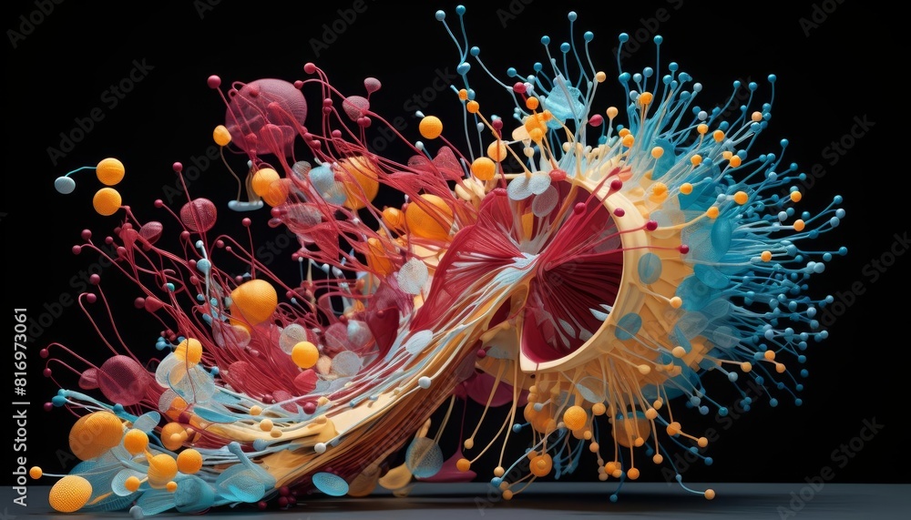 Generate a visual of a protein misfolding process, highlighting ...