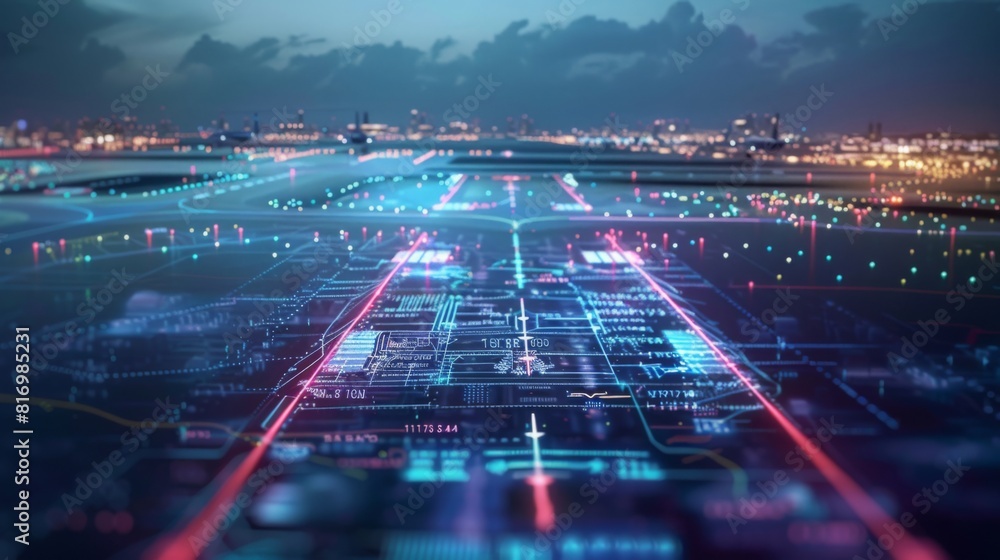 Design a scene of next-generation air traffic management systems ...