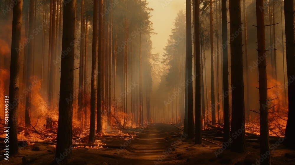 A glimpse into the aftermath of a devastating forest fire, where ...