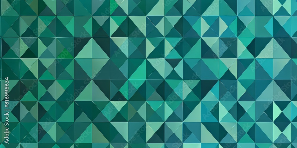 teal pattern with triangle and diamond shapes, seamless, vector ...