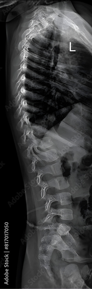 lateral radiograph of the thoracic and lumbar spine in a child provides ...