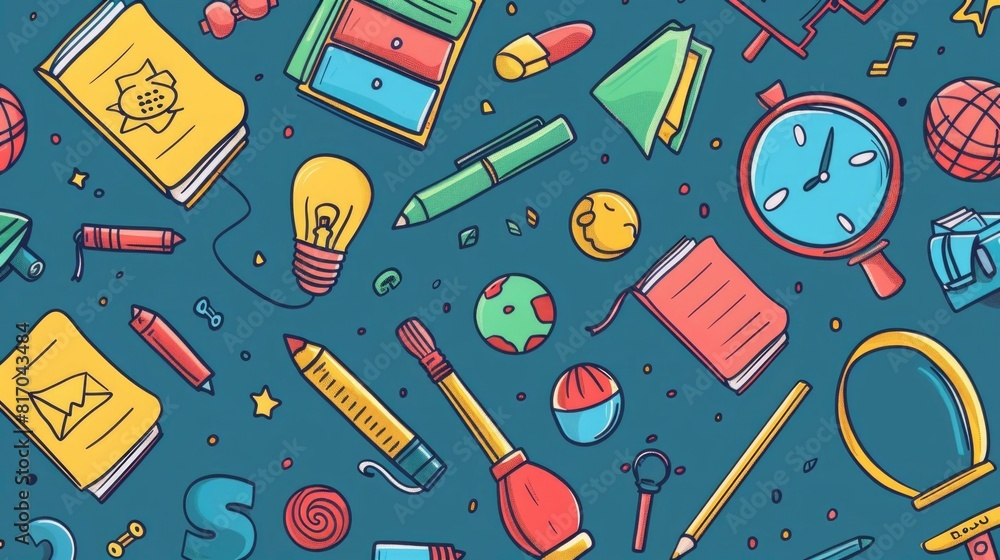 Vibrant Education Themed Backgrounds and Patterns for School ...