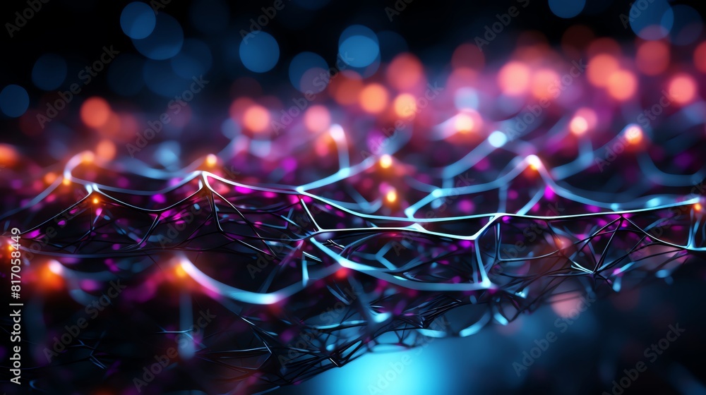 Dynamic neural network processing, side view, data flowing through ... Dynamic neural network processing, side view, data flowing through ...