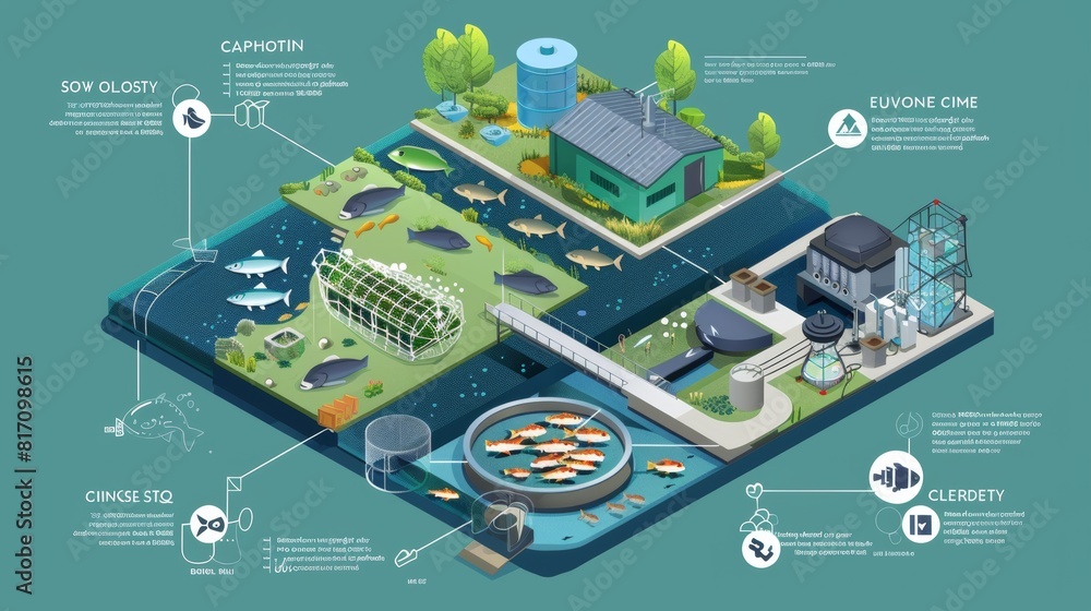Comprehensive Aquaculture Cycle Infographic: From Hatchery to Harvest ...