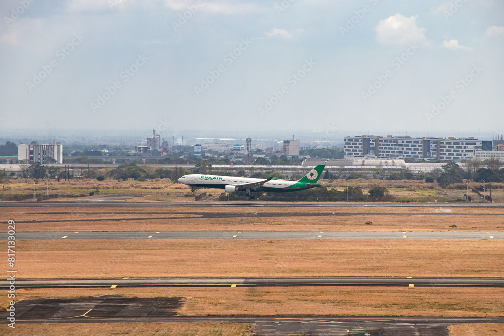 Eva Air Airbus A330 landing at Clark International Airport in Clark ...