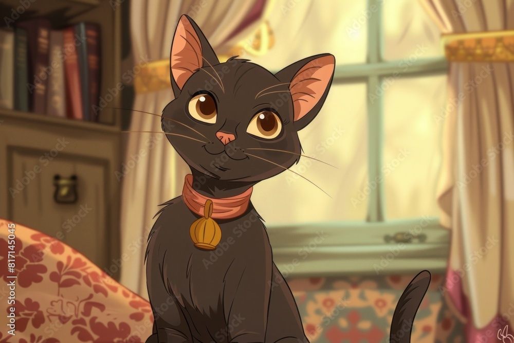 Step back in time with a retro-style cartoon cat straight out of the ...