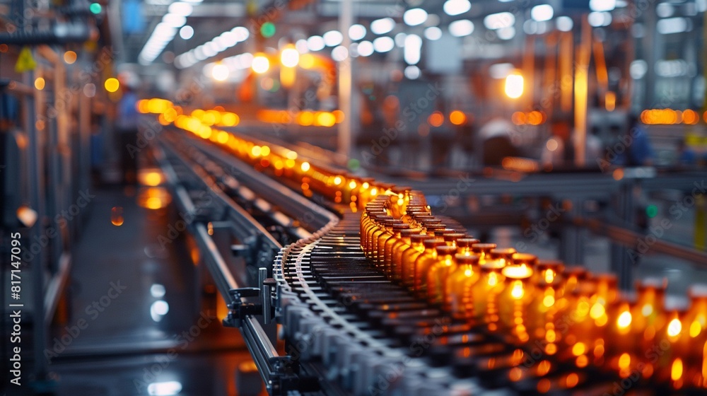 A factory buzzing with the sound of advanced electronic engineering and ...