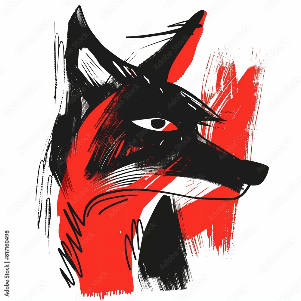 Black and red drawings for children, for babies, simple vector drawings ...