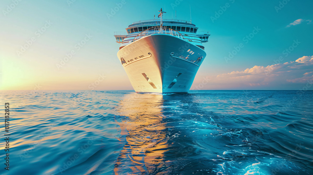 Big ferry ship front view. A front view of a large ferry ship ...