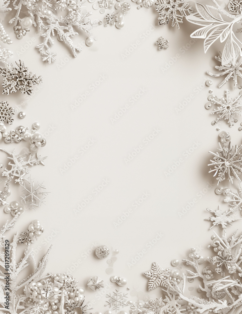 Frosty Borders Letter Template- Letter frame, Decorative border ...