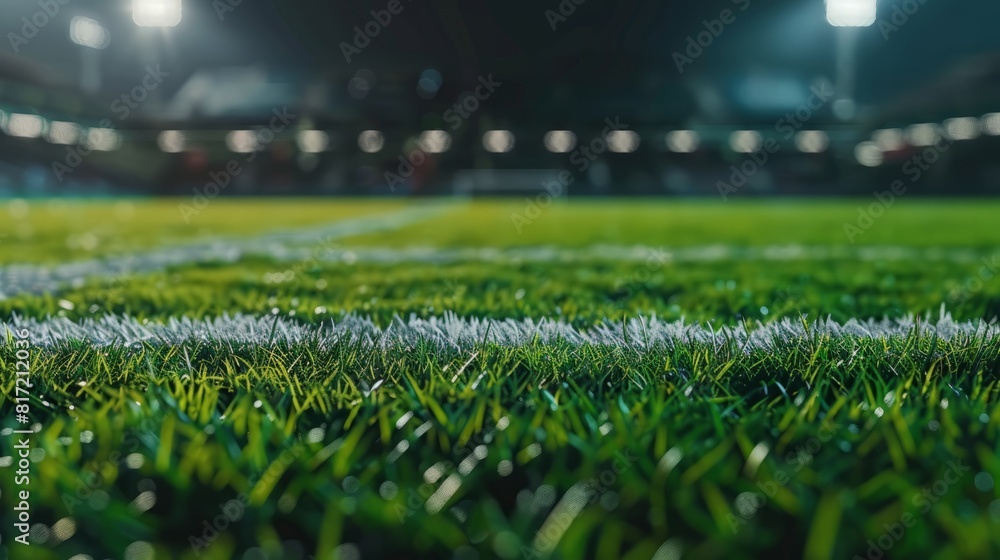Close up soccer field lines. Background soccer pitch grass football ...