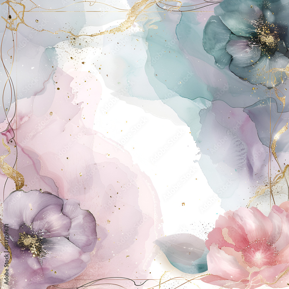 fondo de colores pastel con un recuadro cuadro para diseño o decoración ...