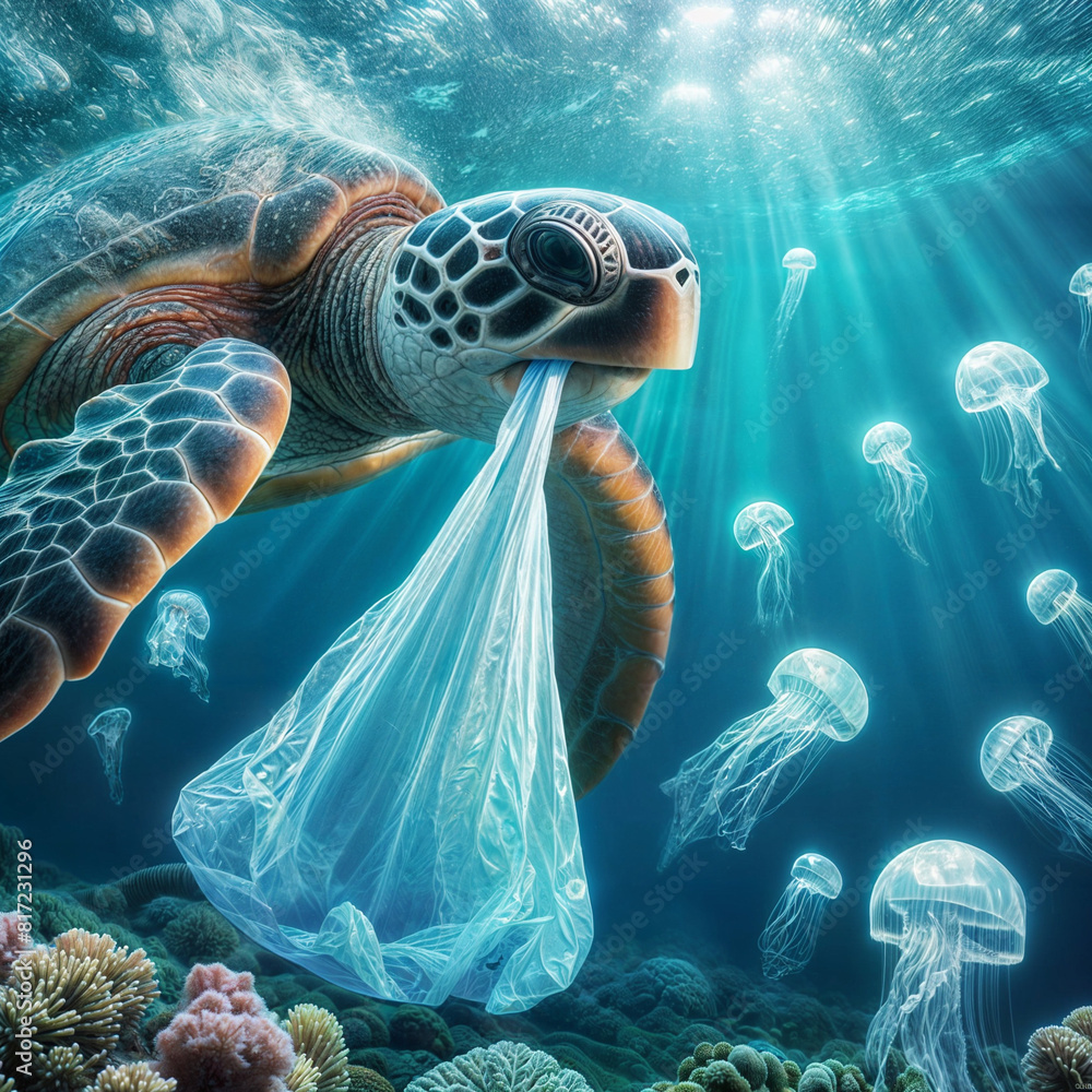 Sea Turtles can eat plastic bags mistaking them for jellyfish Sea ...