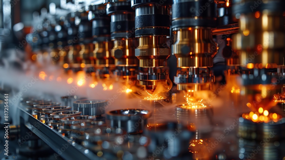 Depiction of magnets exhibiting superconductivity in liquid nitrogen ...
