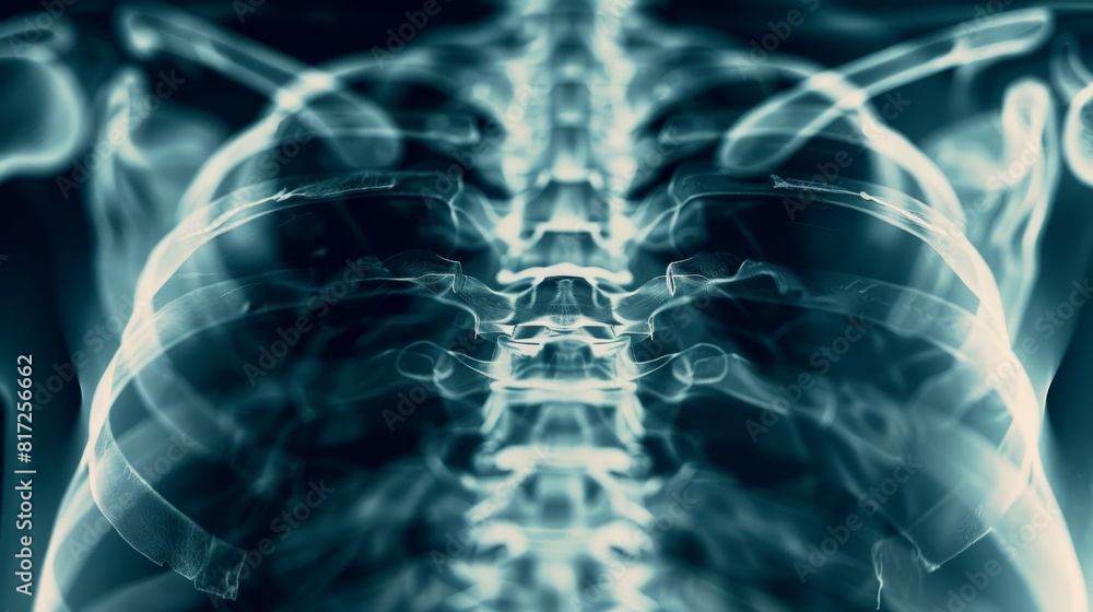Chest X-ray, which is a type of radiographic image used to visualize ...