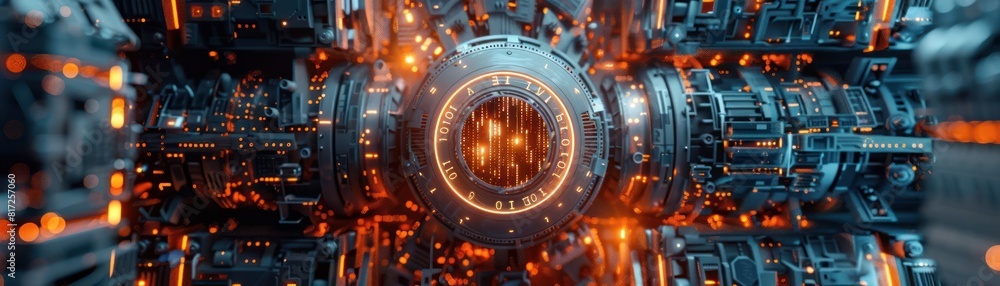 3D rendering futuristic sci-fi background. Abstract alien spaceship ...