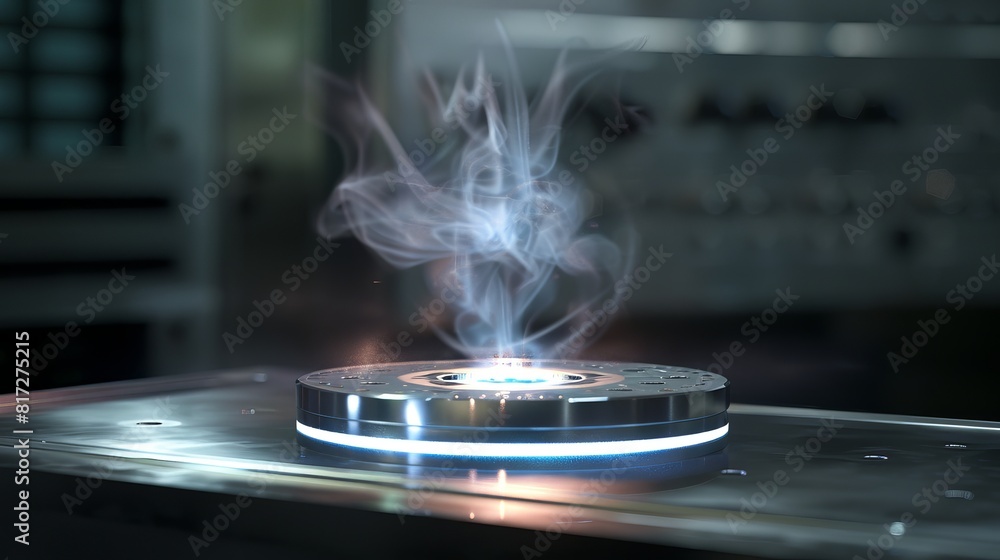 Visual representation of magnetic levitation above a high-temperature ...