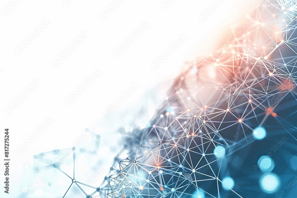 Dynamic blend of tech & finance on white backdrop. Perfect for fintech ...