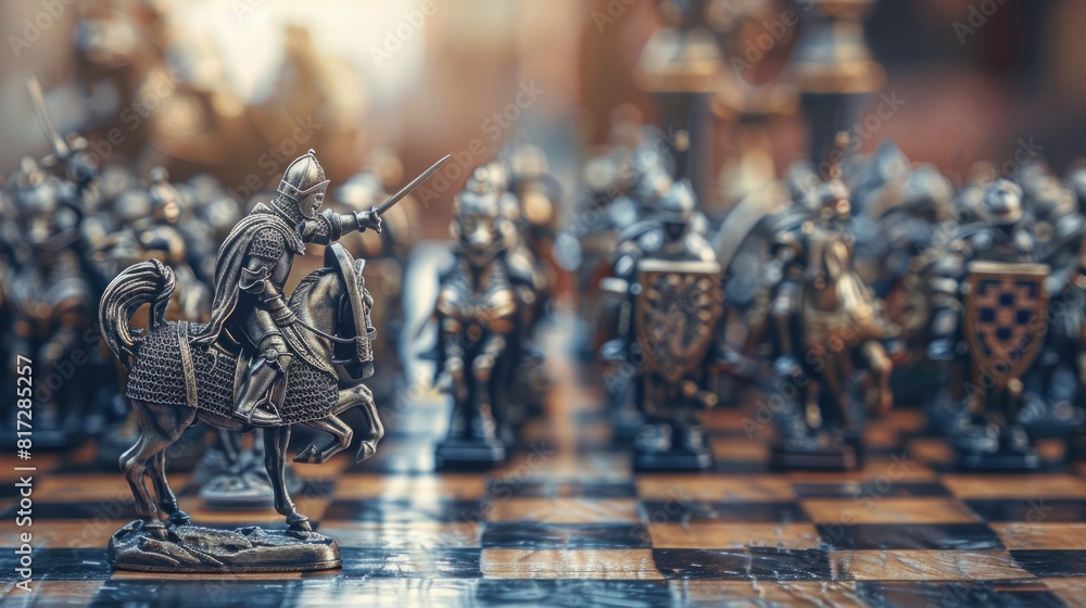 Epic Battle Setting: Create a detailed medieval battle scene on a ...