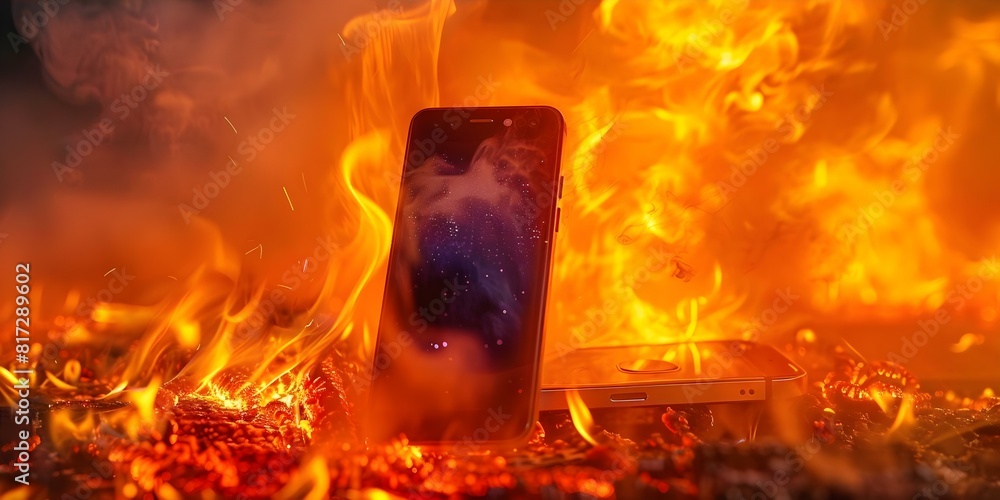 Yellow Background: Smartphone Fire Hazard Caused by Lithium-Ion Battery ...