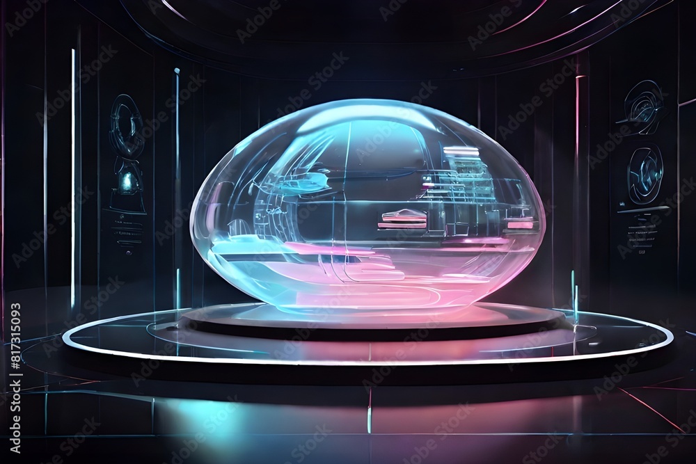 Holographic Horizon: A Glimpse into the Future, AI-generated image of ...
