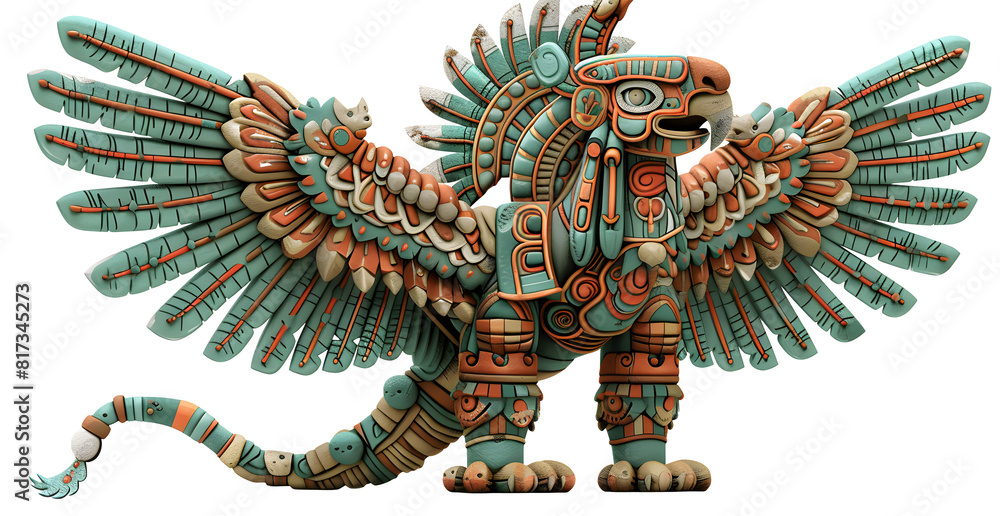 Tolteca god Quetzalcoatl ( The Feathered Serpent god, associated with ...