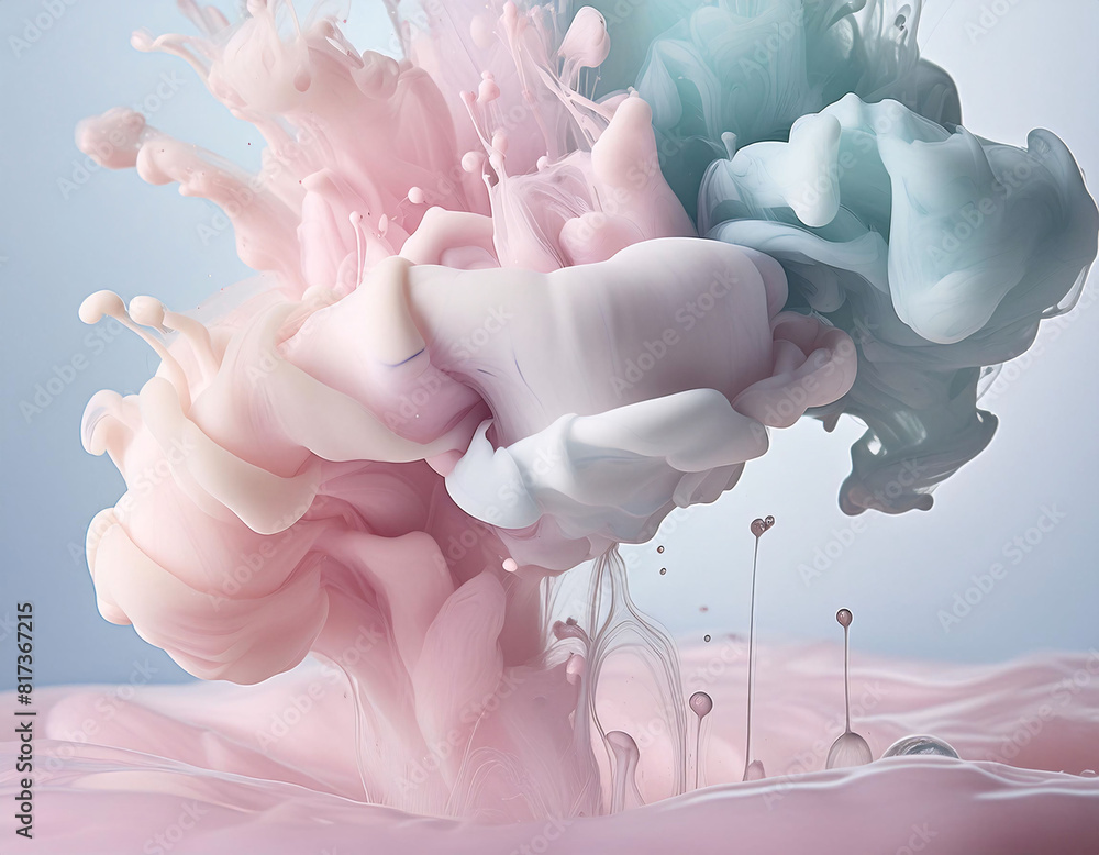 background wallpaper of beautiful blobs of paint when they spill into ...