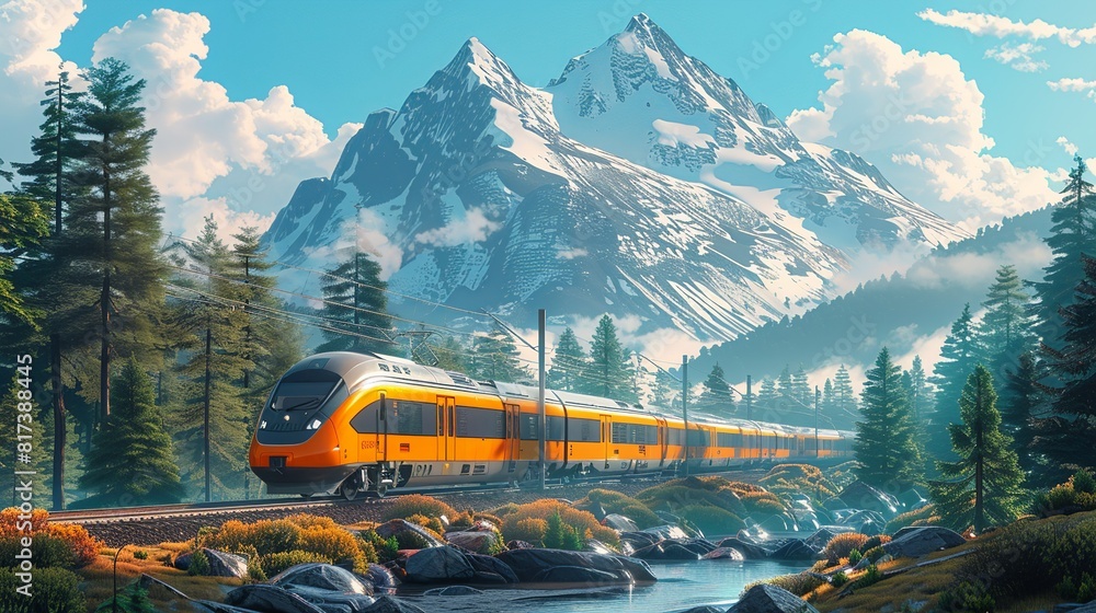 Travel Concept, Train Travel, Trains offer scenic routes and are often ...