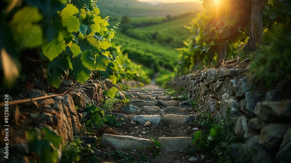 super close up photography of steep rough vineyard stairs between dry ...