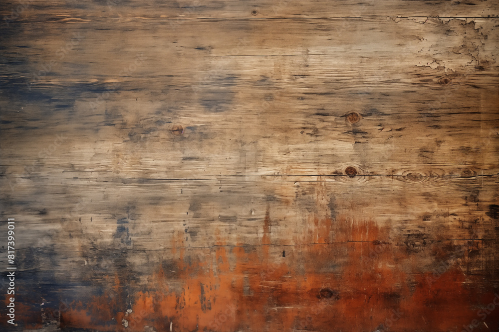 Distressed wood texture has intentional imperfections as knots and ...