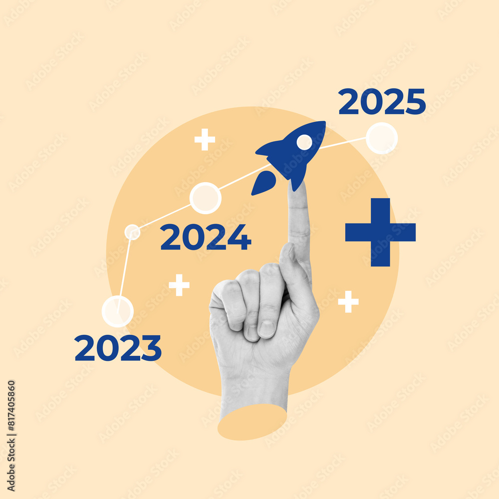 Growth, new year, 2024, 2025, business goal, objective, Planning ...