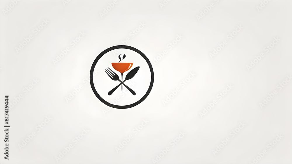 Restaurant themed logo icon emblem symbol, Generative AI Stock ...