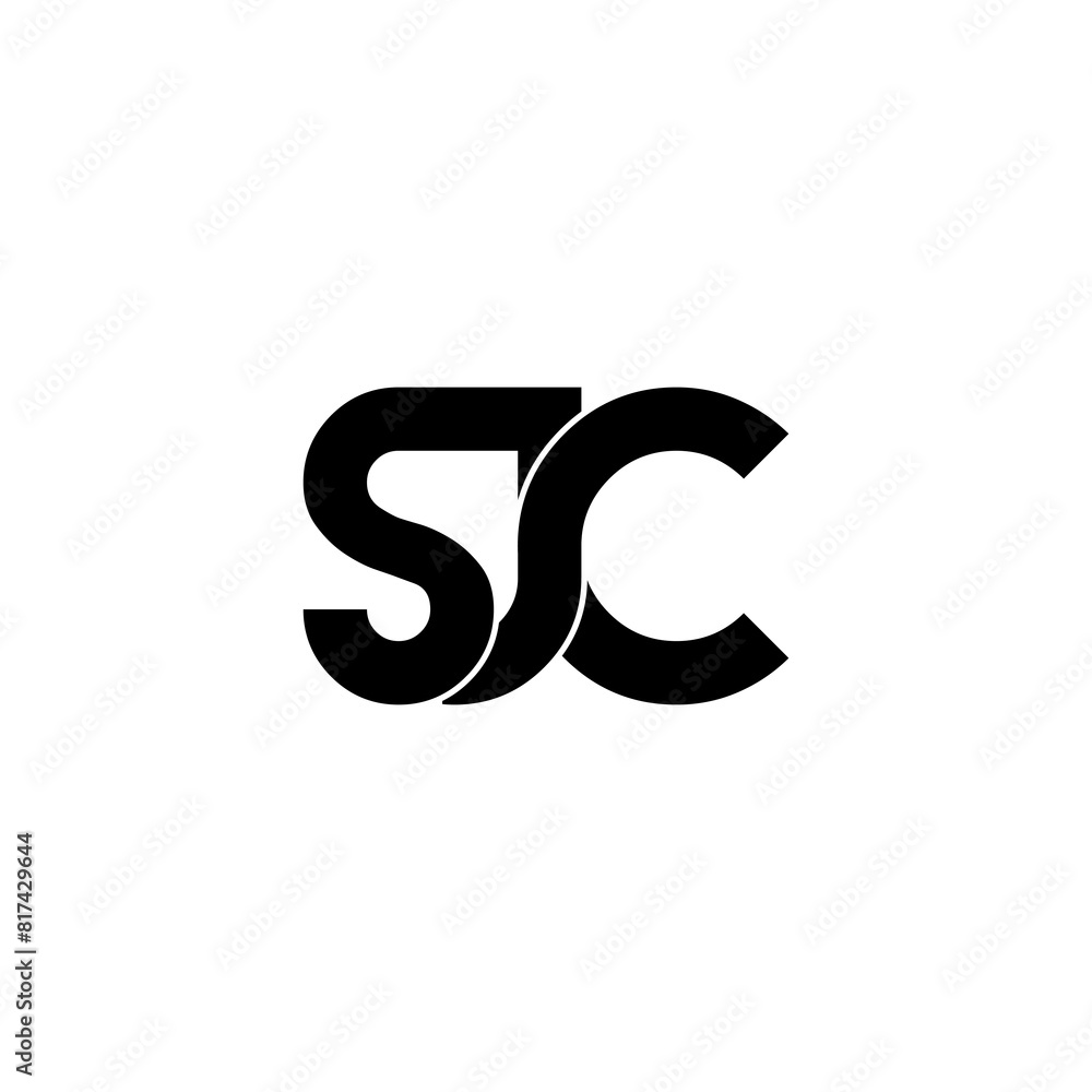sjc typography letter monogram logo design Stock Vector | Adobe Stock
