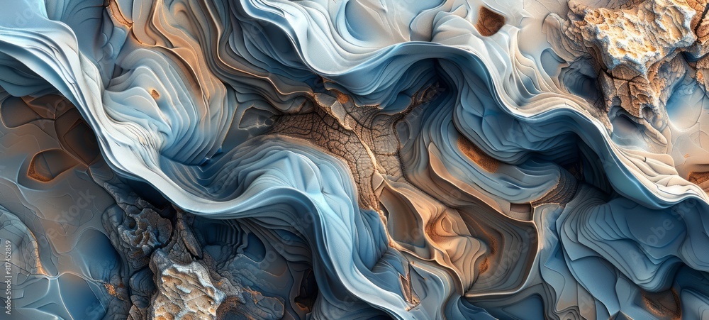A geologic background with blue and brown textures in a style that ...