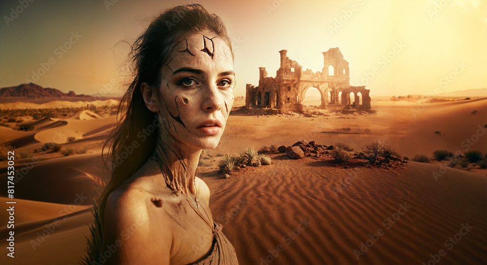 Woman with injuries and burns from being exposed to large amounts of ...