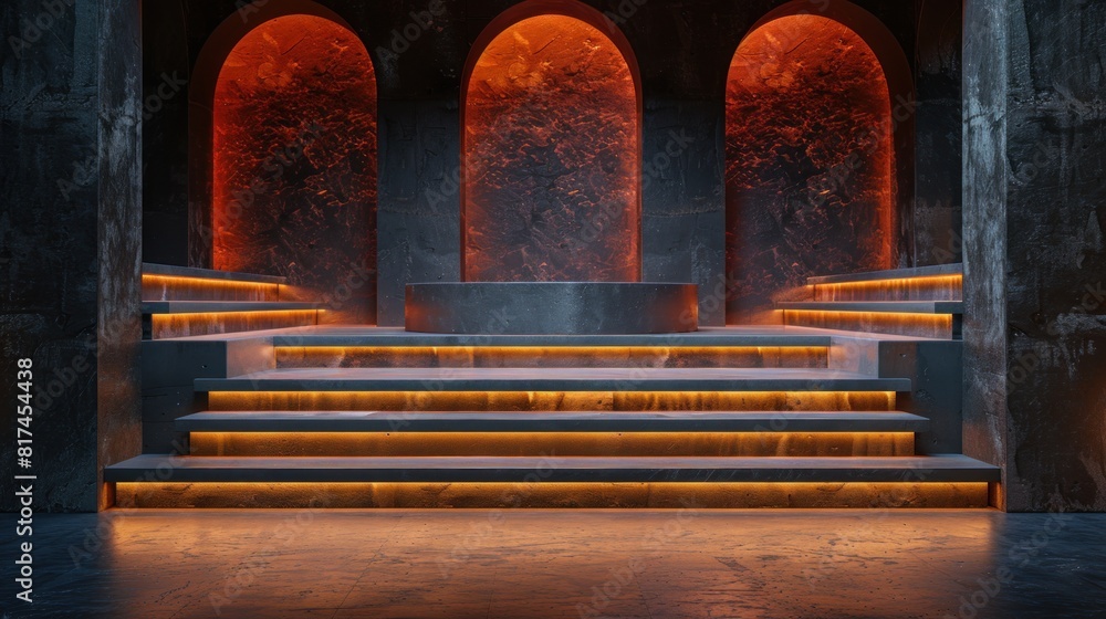 Sleek and simple sport podium setup with a focus on form and function ...