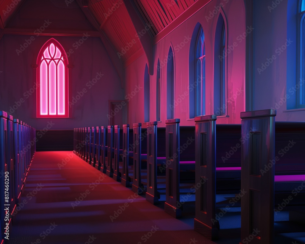 liminal space church Stock Photo | Adobe Stock