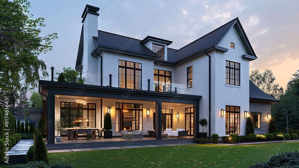 Elegant Modern Home With Eye Catching Windows And Vinyl Siding ...