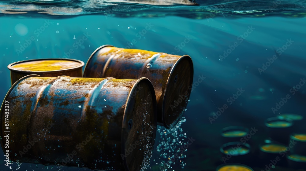 Rusty barrels of toxic chemicals on the ocean floor. Nature's ...