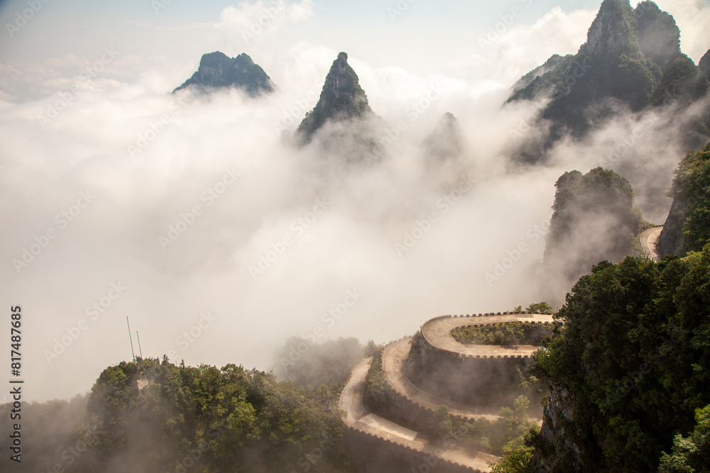 Tianmen Mountain - Heaven's Gate Mountain is a mountain located within ...