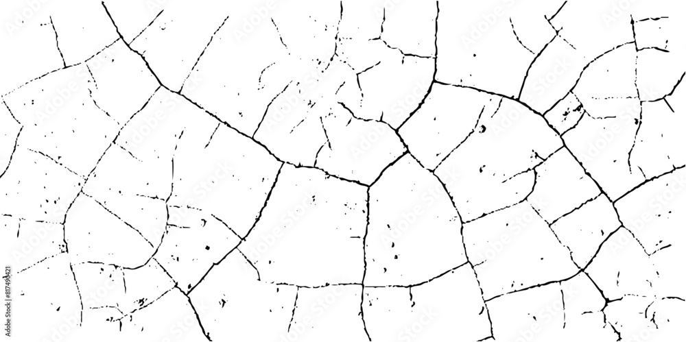 Black grunge effect on white background, cracked ground, ground ...