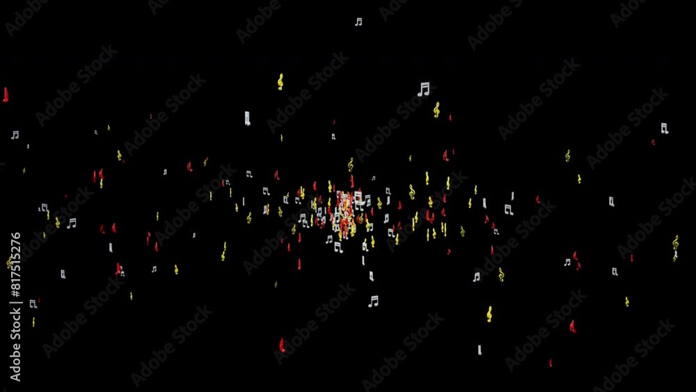 Concept of flowing music tracks with symphony of rhythm and melodies ...