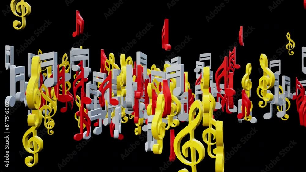 Concept of flowing music tracks with symphony of rhythm and melodies ...