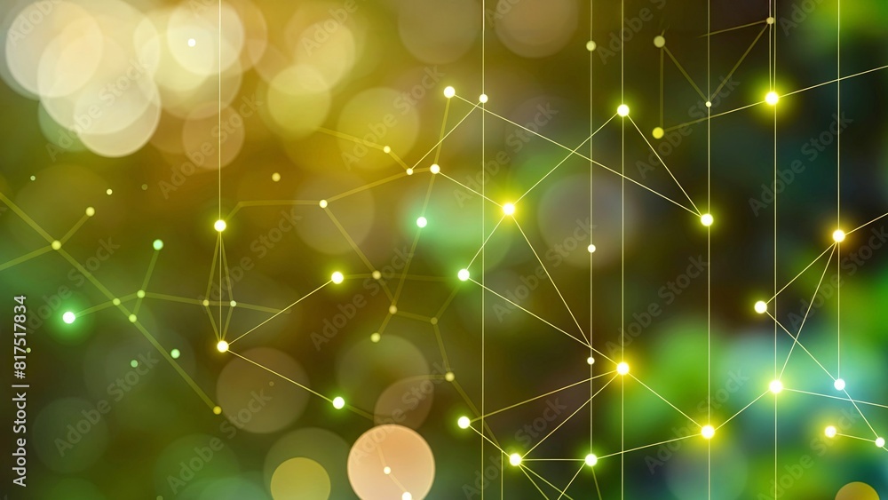 Abstract digital network background with glowing nodes and connections ...