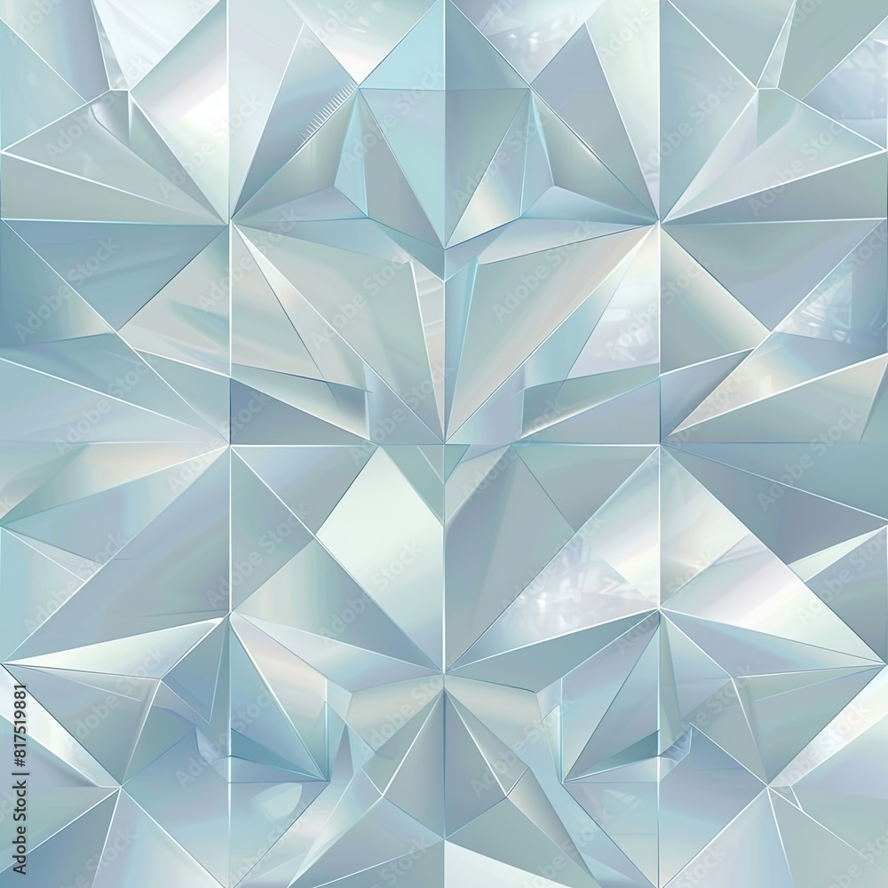 Light blue background with a shiny diamond crystal texture, seamless pattern. Created with Ai ...