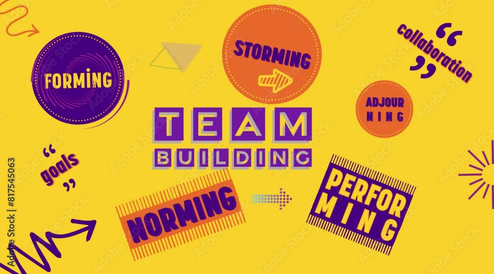 Team buildings and related words, forming, storming, norming ...